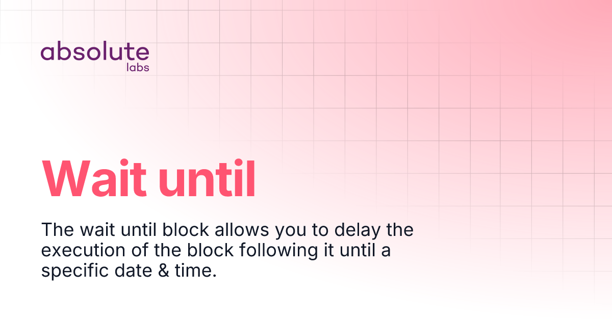 Wait until | Absolute Labs